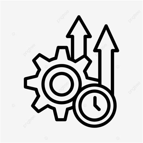 Productivity Line Icon Timely Productivity Arrows Up PNG And Vector