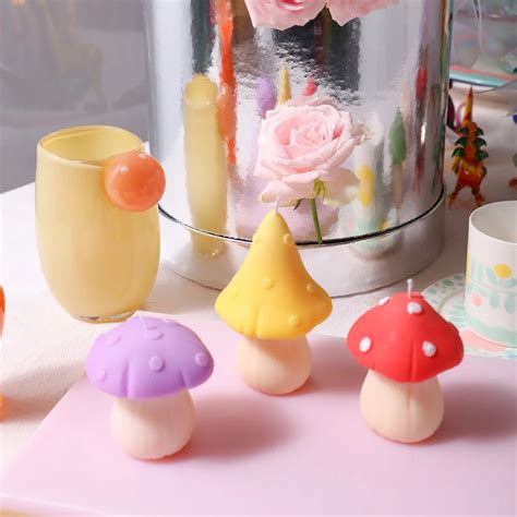 Boowan Nicole Molde De Vela De Silicone Diy Cogumelo Vela Que Faz