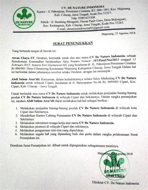 Contoh Surat Penunjukan Cabang Untuk Pembuatan Npwp Delinewstv