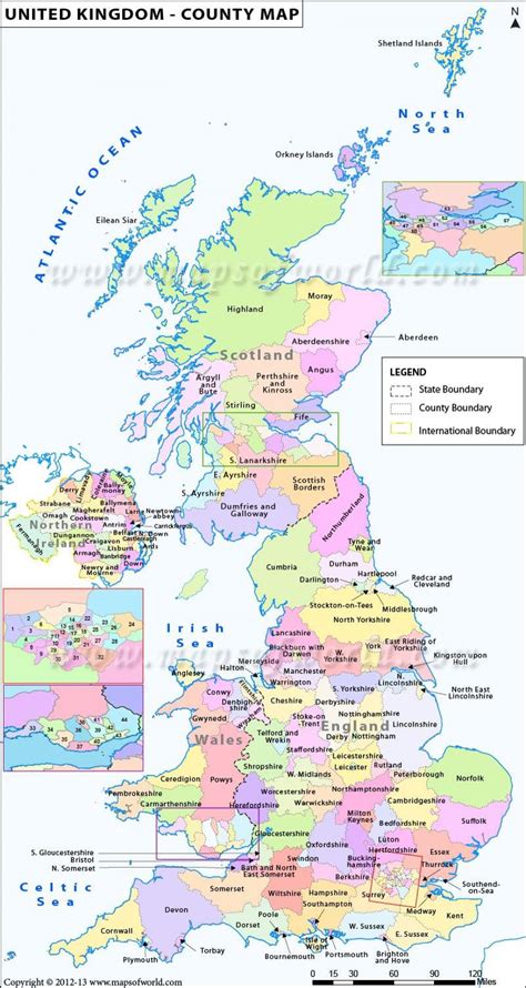 Uk Map Counties And Cities Map