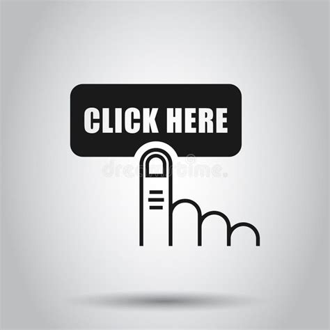 Haga Clic Aquí El Icono Muestras Del Cursor De La Mano Botones Rosados