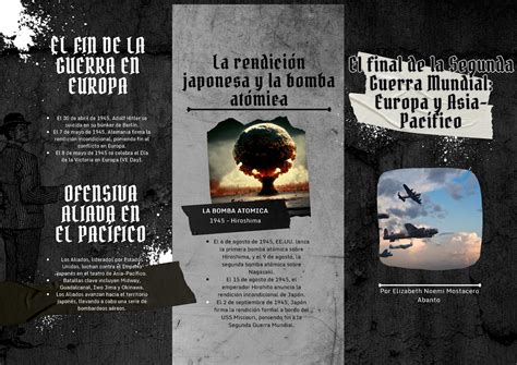 Folleto Tríptico 2 guerra mundial La rendición japonesa y la bomba