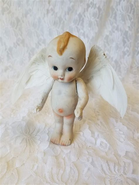 OOAK Porcelain Kewpie Cupid Doll With Wings Assemblage Doll Etsy
