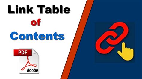 how to create a table of contents link to pages in pdf adobe acrobat pro 2020 youtube
