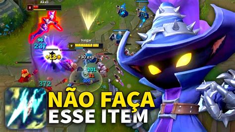 VEIGAR MOSTRANDO QUAL É A MELHOR BUILD MONO AKALI NÃO JOGOU CONTRA