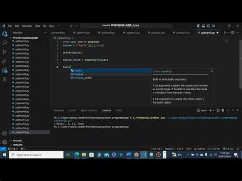 Python Program To Create The Colon Of A Tuple Using Deepcopy YouTube
