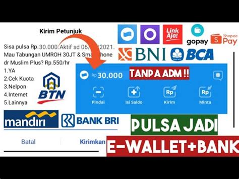 Cara Tukar Pulsa Menjadi Saldo Dana Ovo Gopay Uang Link Aja
