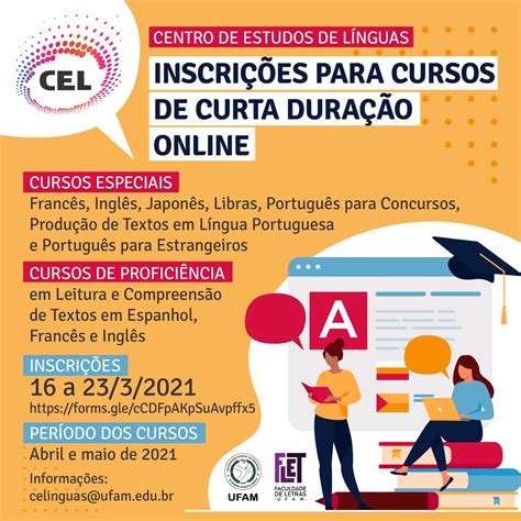 CEL abre inscrições para cursos online especiais de curta duração até