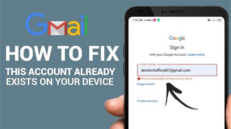 This Account Already Exists On Your Device How To Fix Gmail Login