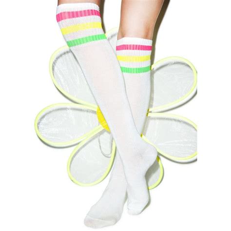 Turn Neon Knee High Socks Fashion Socks Patterned Hosiery Fashion