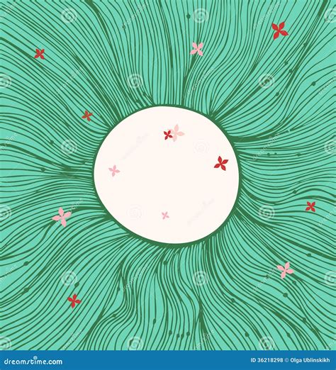 Fondo Linear Esmeralda Del Círculo Stock de ilustración Ilustración