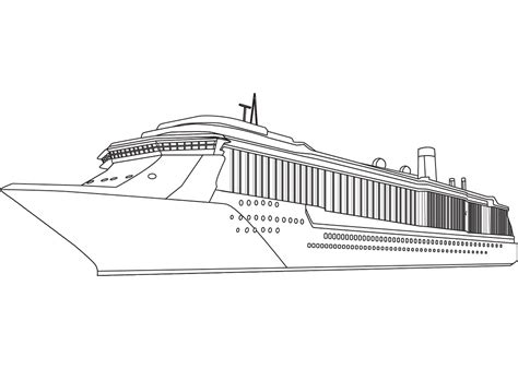 Navio Paquebot Croisiere Coloriage Netart Gigantic Navios Ausmalbild