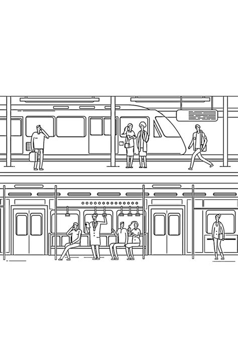 Desenhos De Metro Meio De Transporte Para Imprimir E Colorir