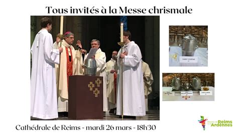 Messe chrismale du mardi 26 mars à 18h30 à la cathédrale Notre Dame de