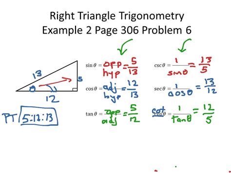 right triangle trig functions math precalculus trigonometry trigonometric functions right