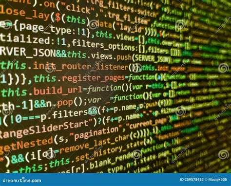 Software Engineer At Work Lines Of Html Code Visible Coding