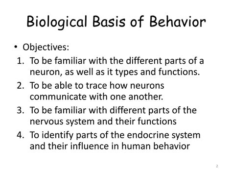 SOLUTION Lec 4 Biological Basis Of Behavior Studypool