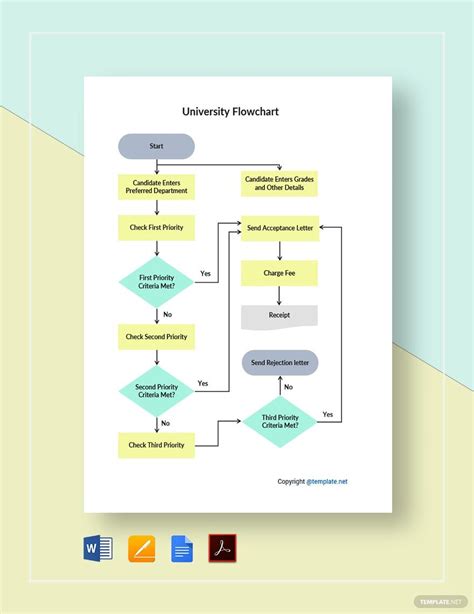 University Flowchart Template In Word Pages PDF Google Docs