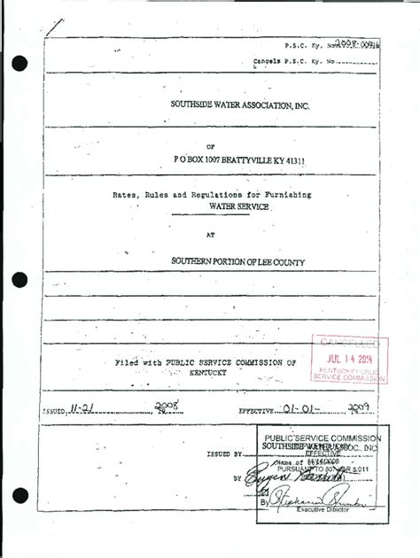 Fillable Online Psc State Ky BY Rru1 Fax Email Print PdfFiller