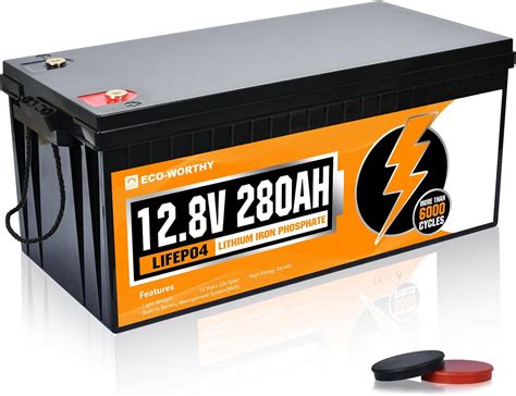 Amazon ECO WORTHY Batería de litio LiFePO4 de 12 V 280 Ah más de