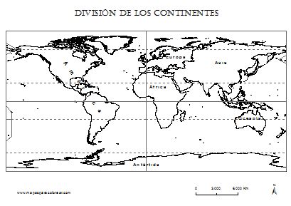Mapamundi Para Colorear