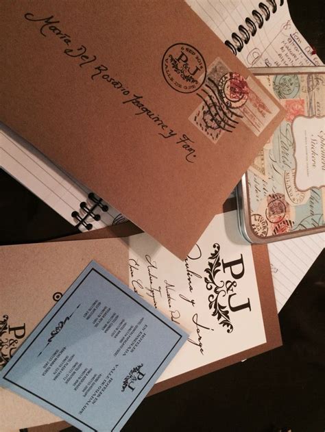 Para Las Invitaciones Nos Inspiramos En Cartas Estilo Antiguo Cada