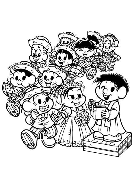 Festa Junina A Turma Da M Nica Para Colorir Folha S Escola