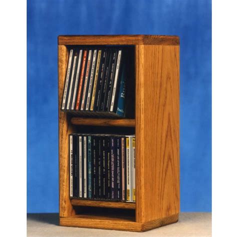 Wood Shed Solid Oak Cd Storage Rack Tws
