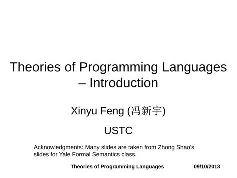 pdf theories of programming languages cn ~xyfeng teaching