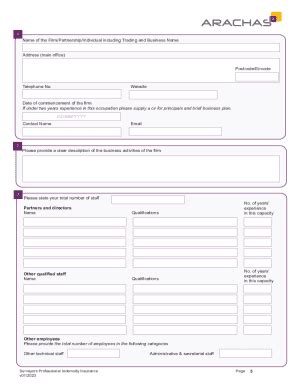 Fillable Online Professional Indemnity Proposal Form Fax Email