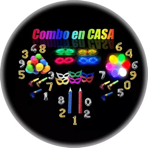 Combo Cotillon Luminoso Carioca Festejo En Casa Personas Mercadolibre