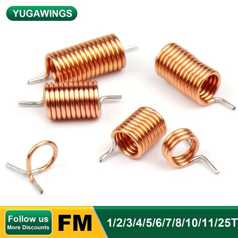 Pcs Hollow Coil Inductance Copper Wire Fm Inductor Rf High Frequency