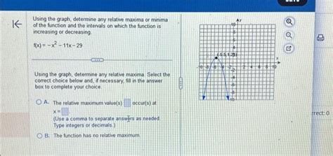 solved using the graph determine any relative maxima or