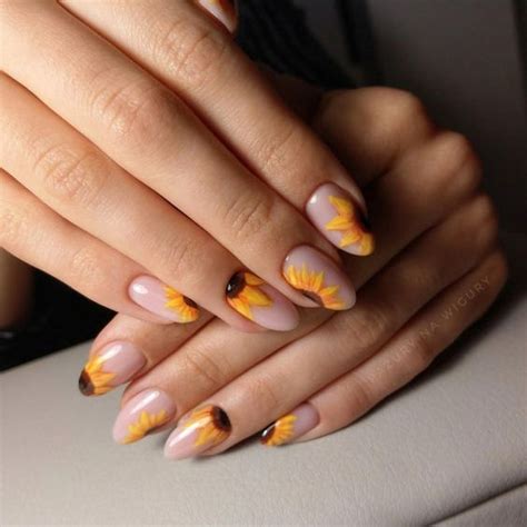 48 Cheerful Sunflower Nails For Your Next Manicure Sunflower Nails