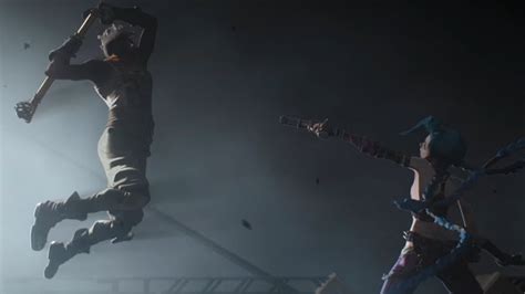 Jinx And Ekko Bridge Fight Scene Arcane Episode 7 YouTube