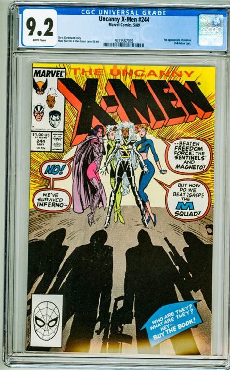 The Uncanny X Men 244 1989 CGC 9 2 1st Appearance Of Jubilee