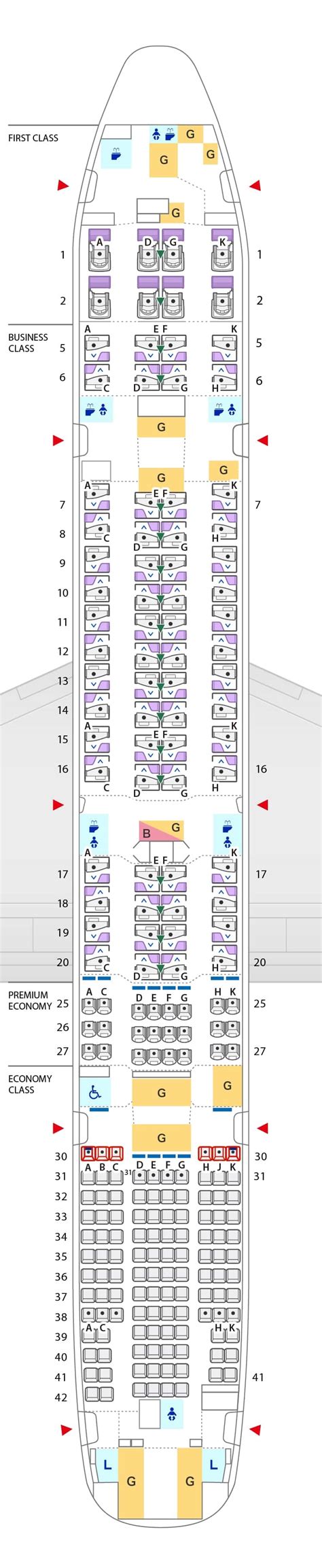Seat Map Of Boeing 777 300ER Seat Map In Flight Travel