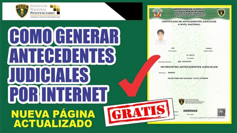 Cómo TRAMITAR MI CERTIFICADO DE ANTECEDENTES JUDICIALES por internet