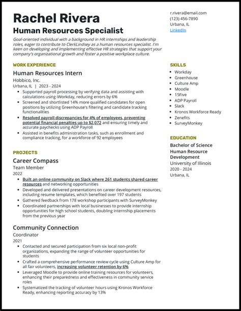 5 Entry Level HR Resume Examples Templates