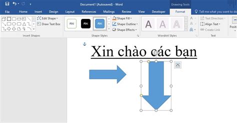 Hướng dẫn cách vẽ mũi tên trong word 2010 chi tiết và đầy đủ nhất