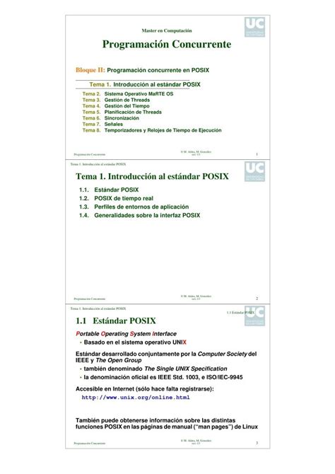 pdf de programación programación concurrente bloque ii programación concurrente en posix