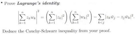 solved prove lagrange s identity