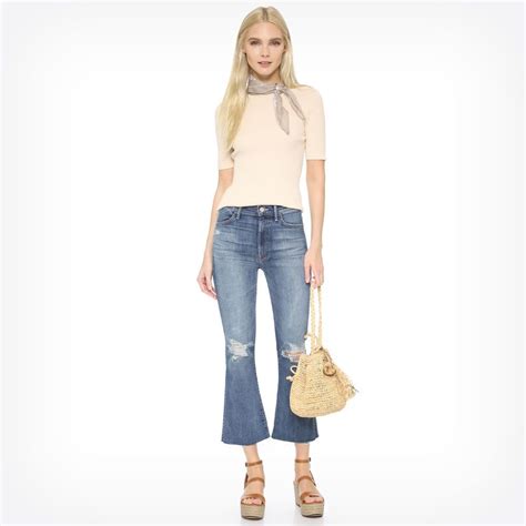 Shoes To Wear With Flared Cropped Jeans Denim Inspiration Cropped