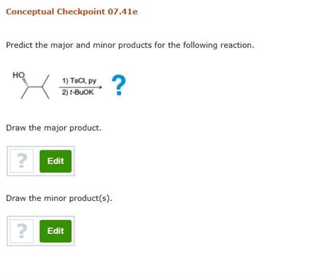 Solved Conceptual Checkpoint 07 41a Predict The Major And Chegg