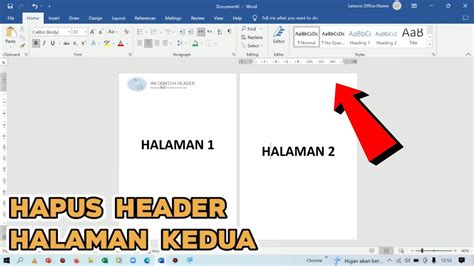 Cara Menghilangkan Header Dan Footer Section Di Word YouTube