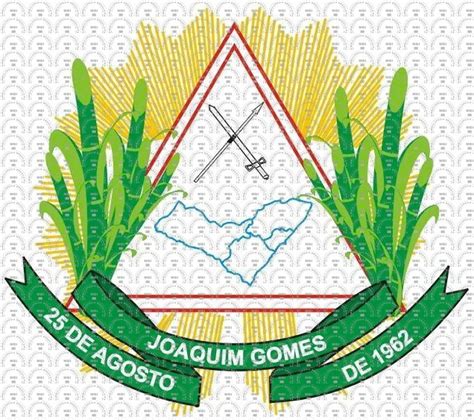 Brasão e Bandeira do Município de Joaquim Gomes AL mbi br