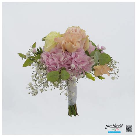 Brautstrauß mit Rosen Hortensien und Lisianthus