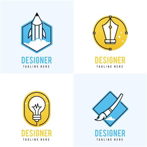 Cole O De Logotipo De Designer Gr Fico De Design Plano Colorido