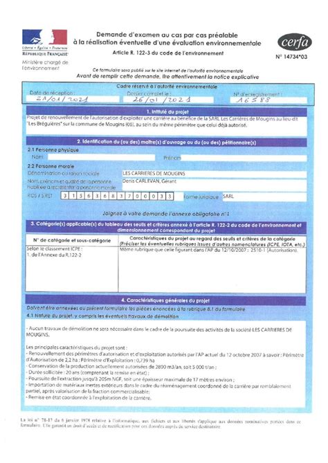 PDF Cerfa 16588 Alpes Maritimes Code De L Environnement Pris Au