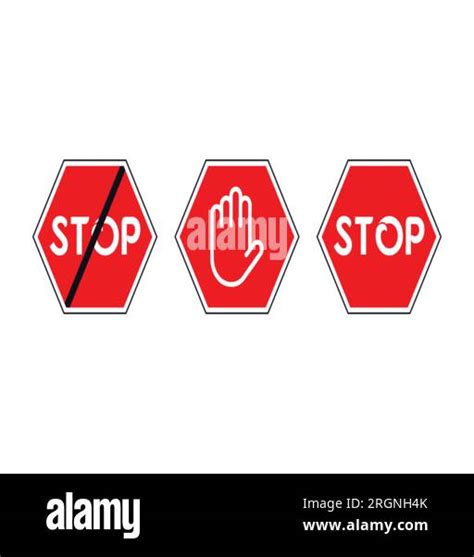 Icono de señal manual de advertencia Símbolo de alerta rojo Señal de